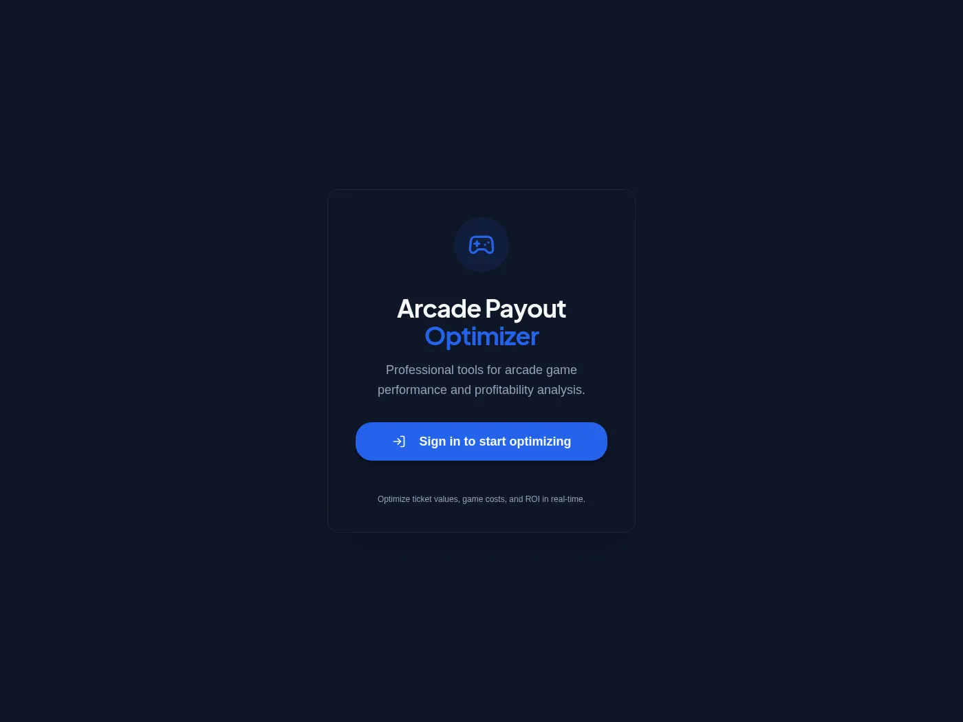 Arcade Payout Calculator