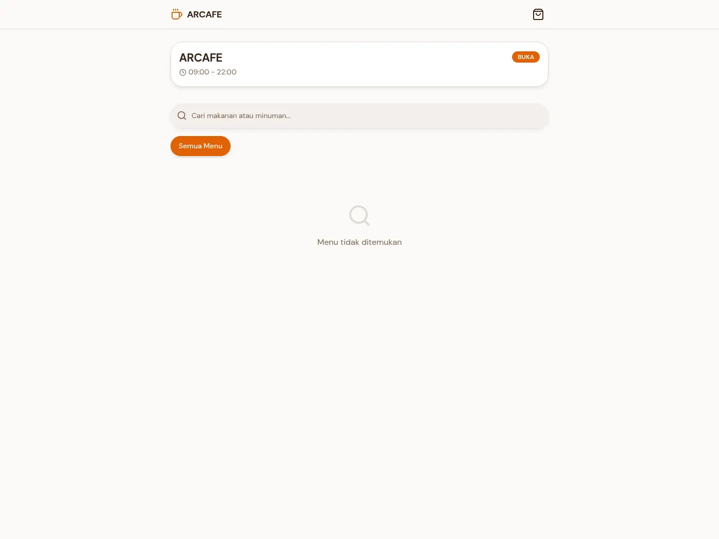 ARCAFE Order Web App