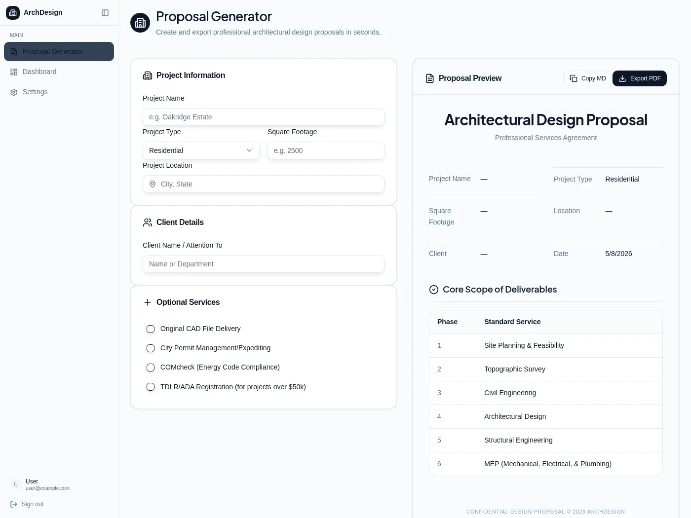 ArchDesign Proposal Generator