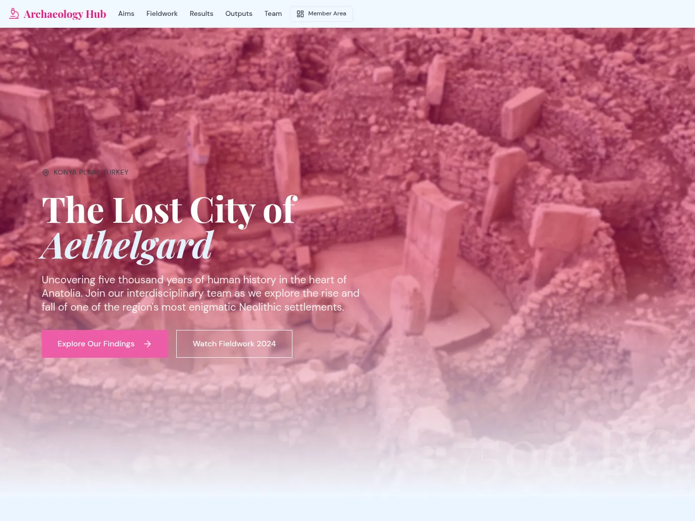 Archaeology Project Hub