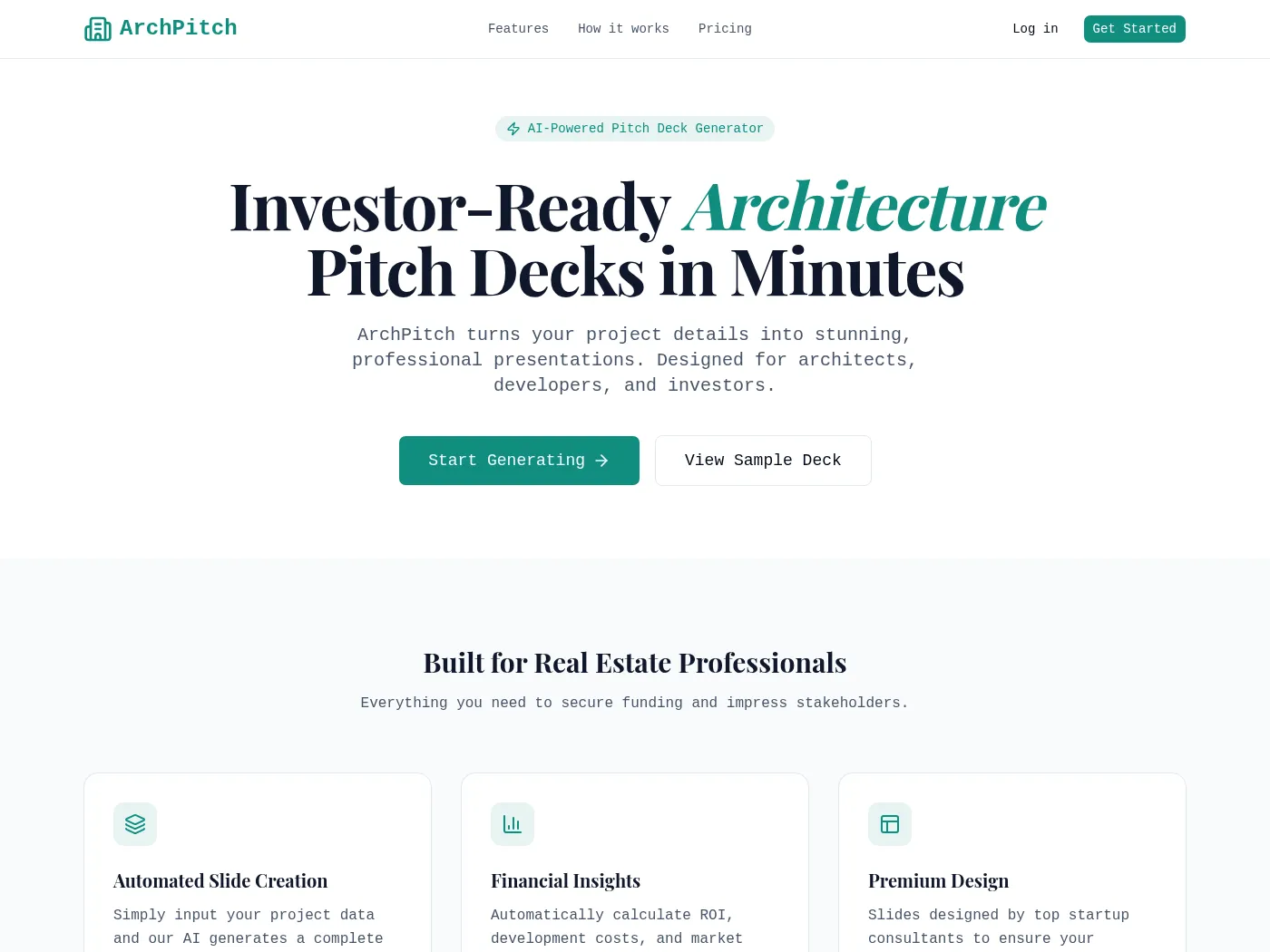 ArchPitch Generator