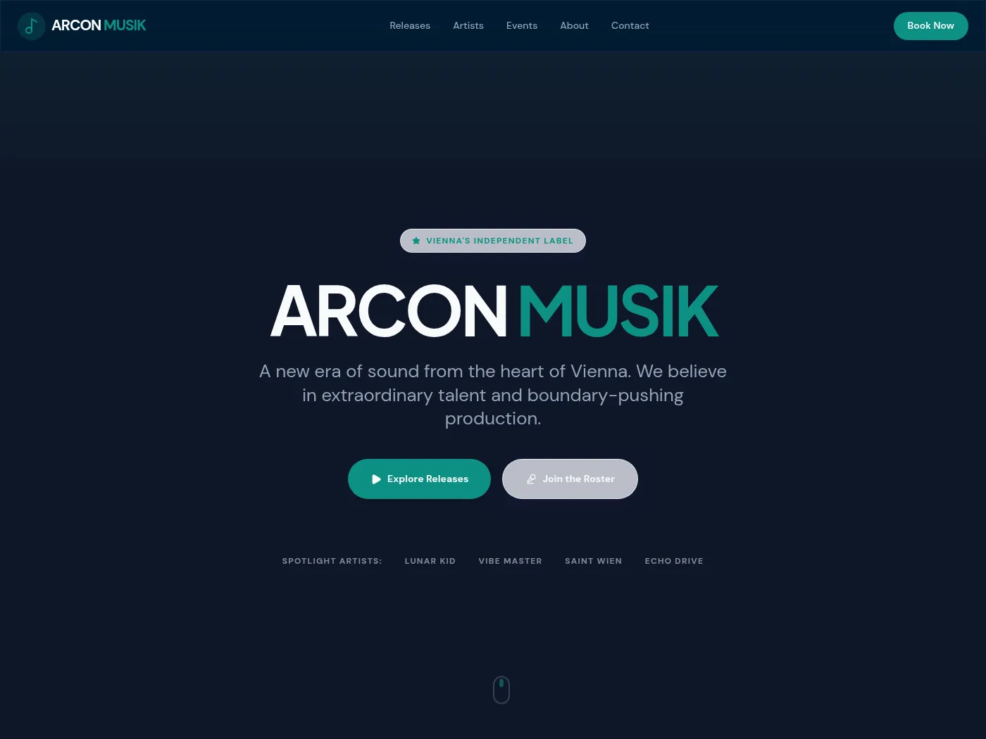 Arcon Musik Label Site
