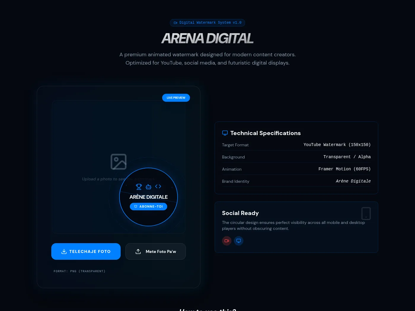 Arena Digital Watermark