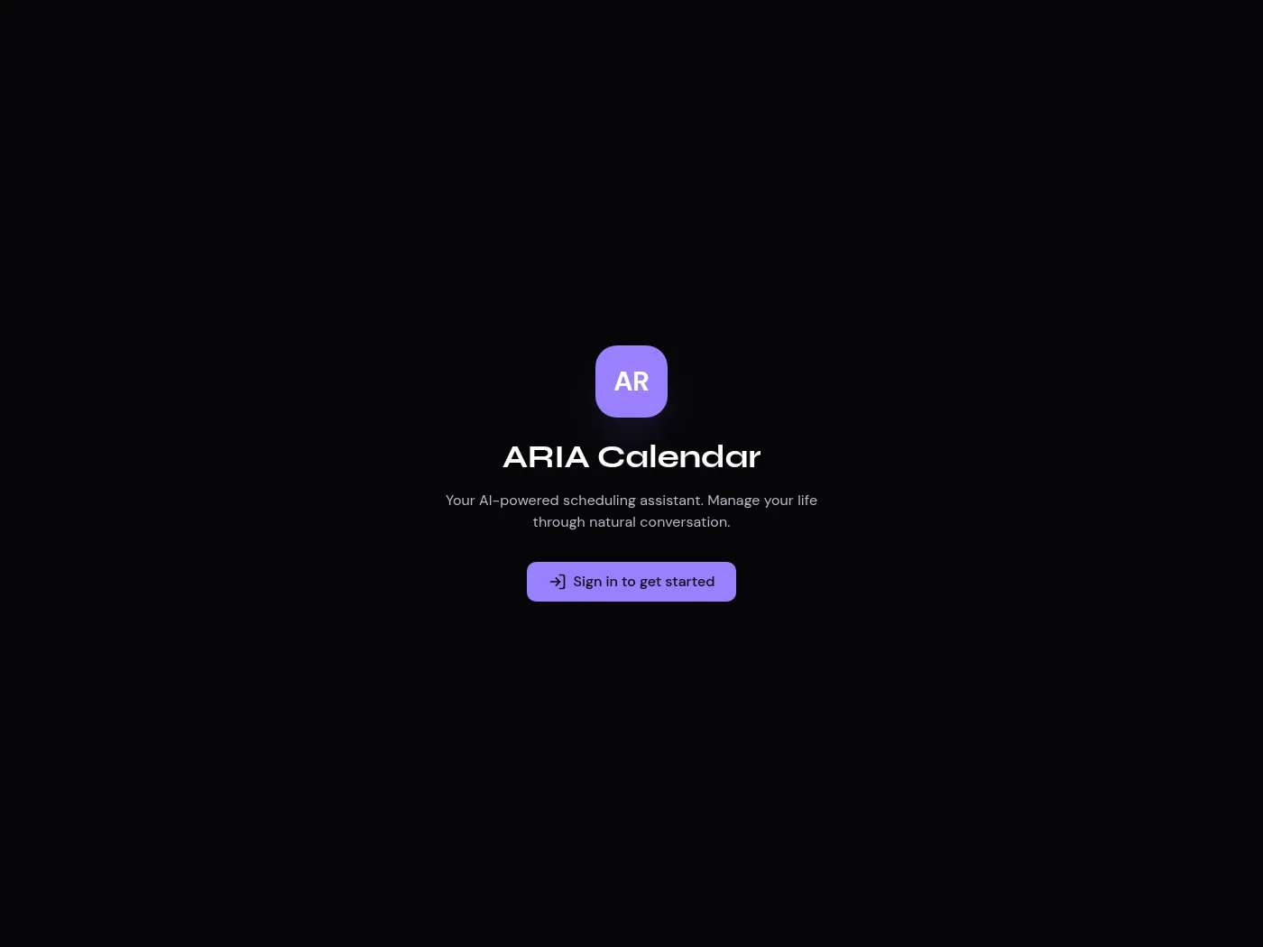 ARIA Calendar Assistant