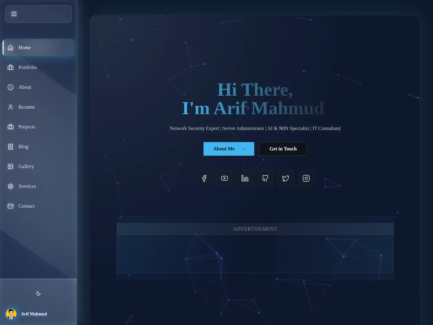 Arif Portfolio Site