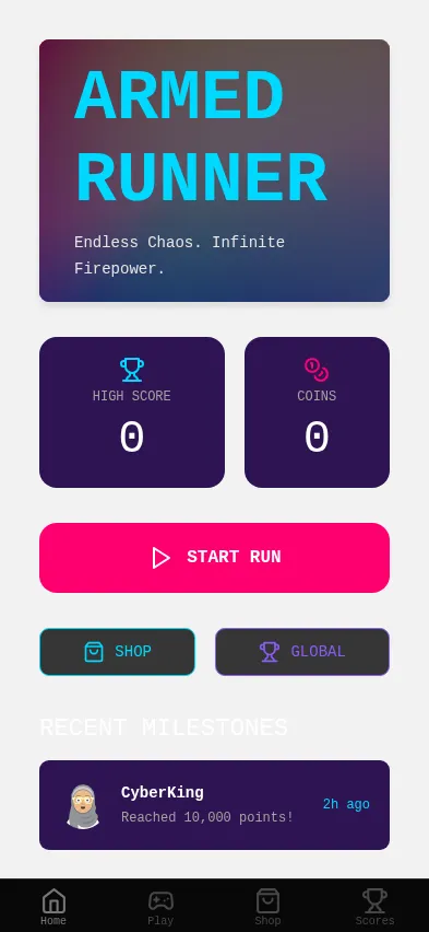Armed Runner Game