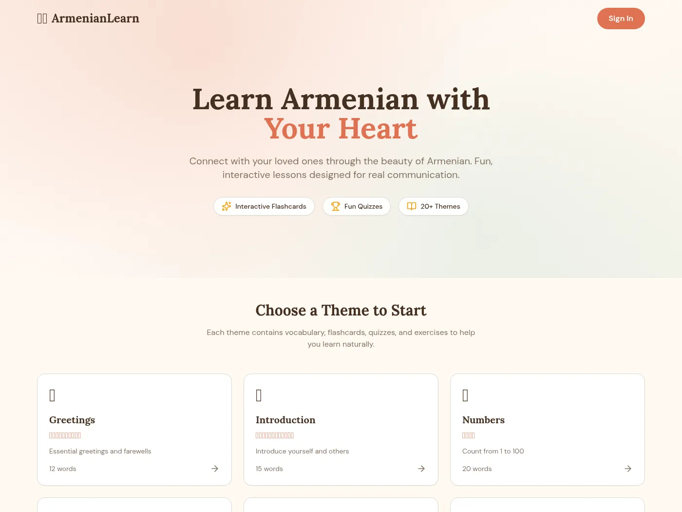 Armenian Language Learner