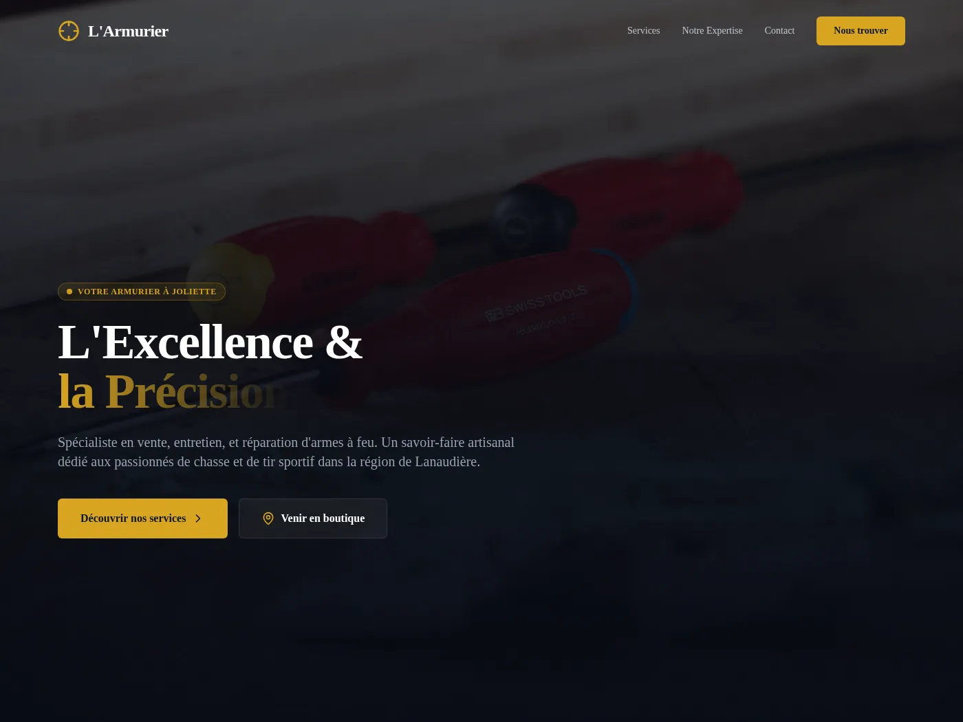 Armurerie Showcase Site