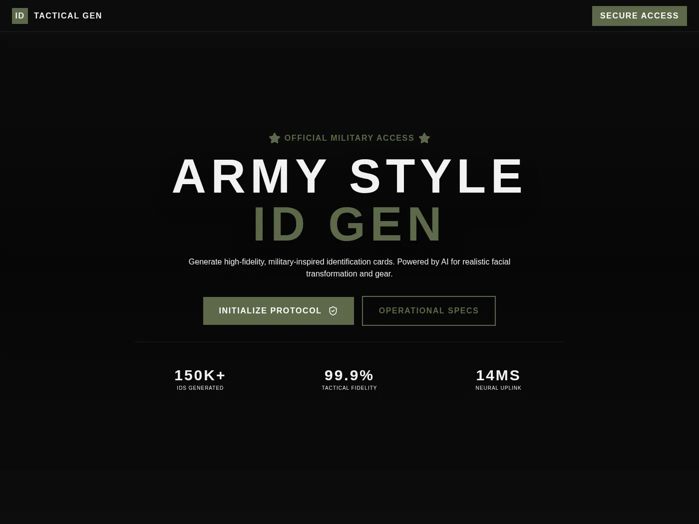 Army Style ID Generator