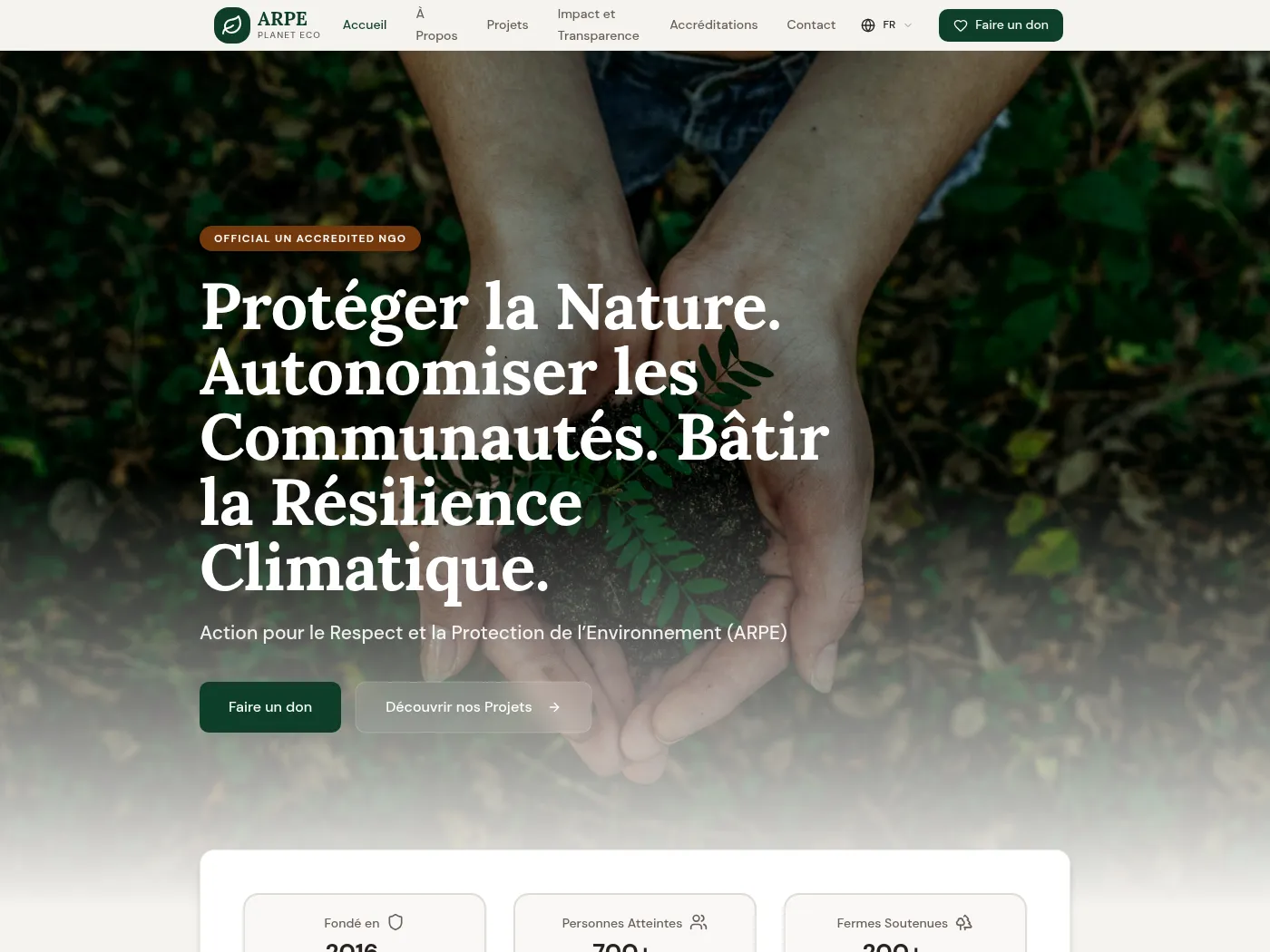 ARPE Planet Eco Website