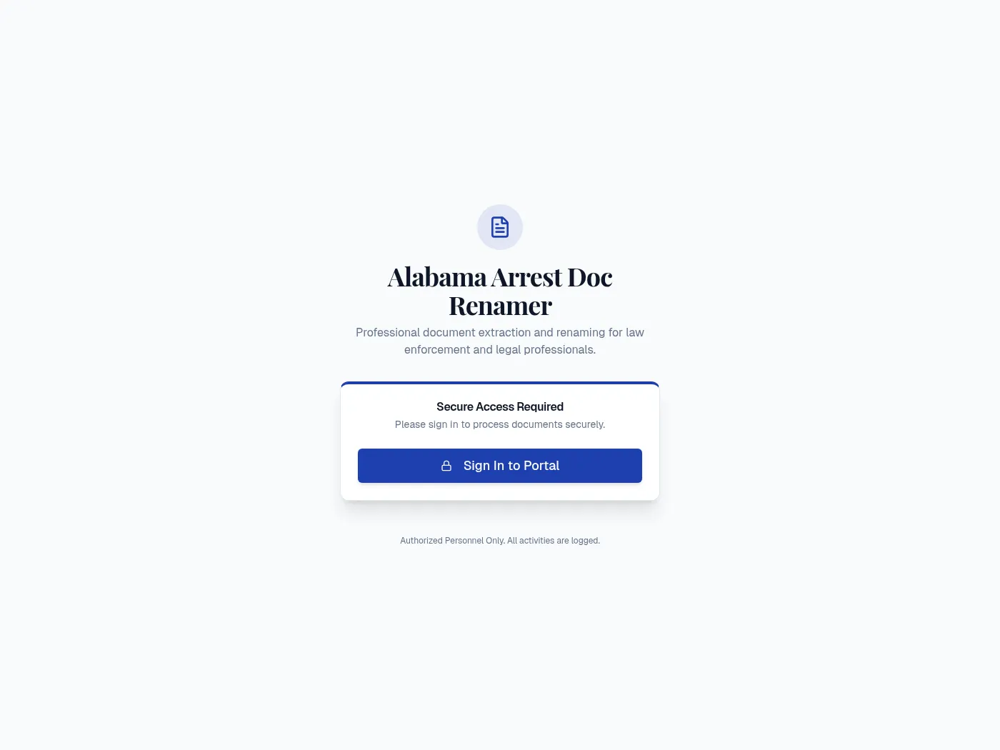 Alabama Arrest Doc Renamer
