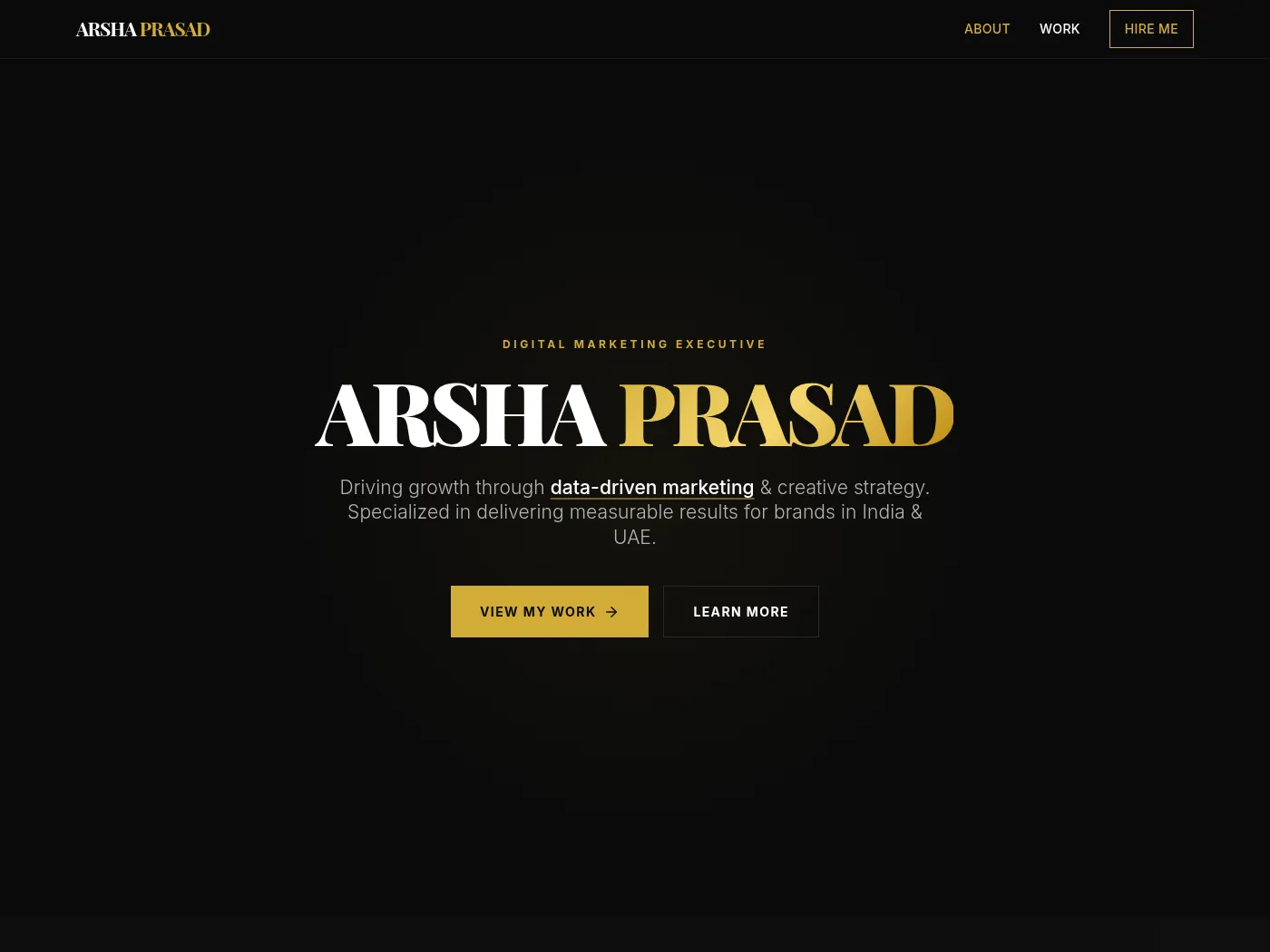Arsha Prasad Portfolio