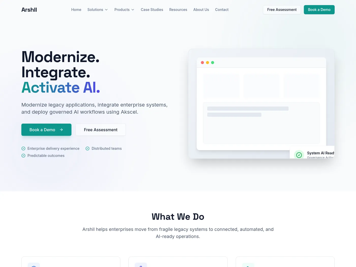 Arshil Modernization Homepage