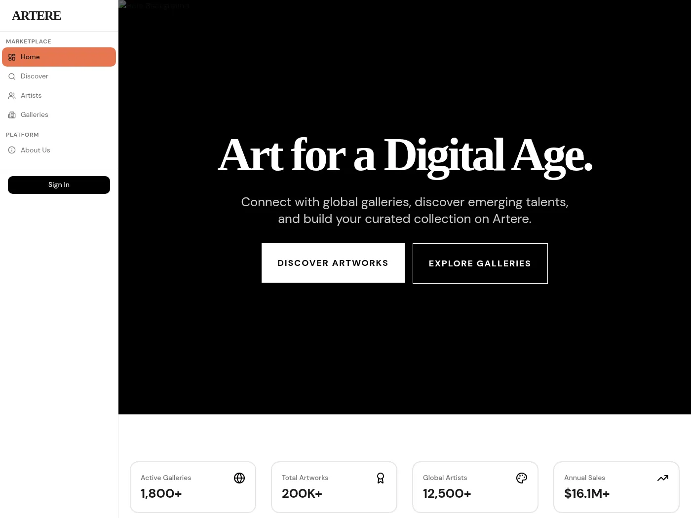 Artere Art Marketplace