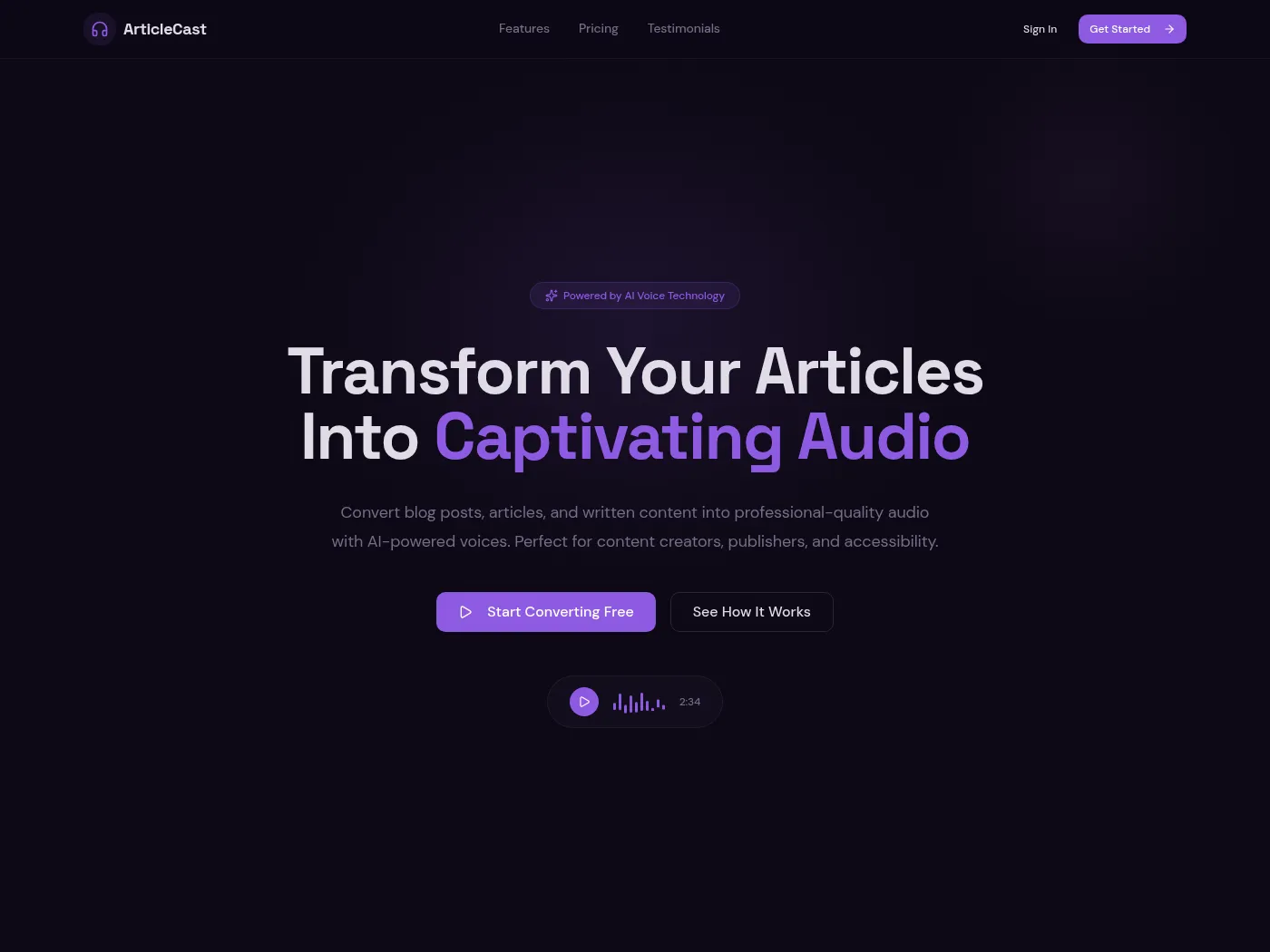ArticleCast SaaS