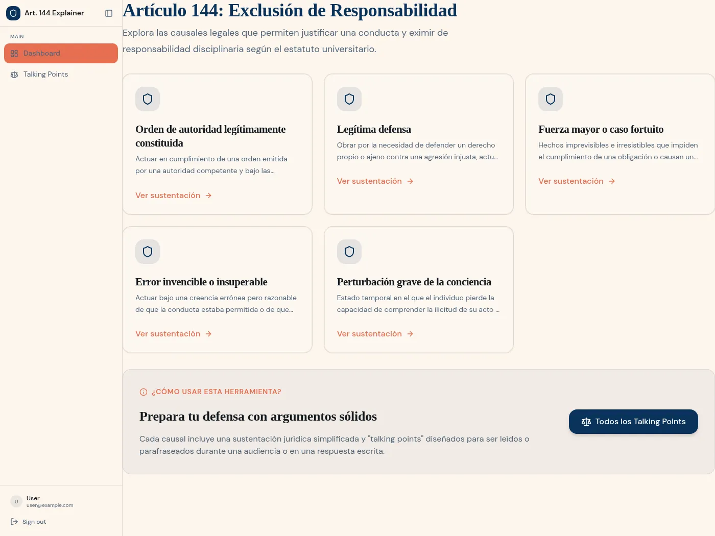 Artículo 144 Explainer