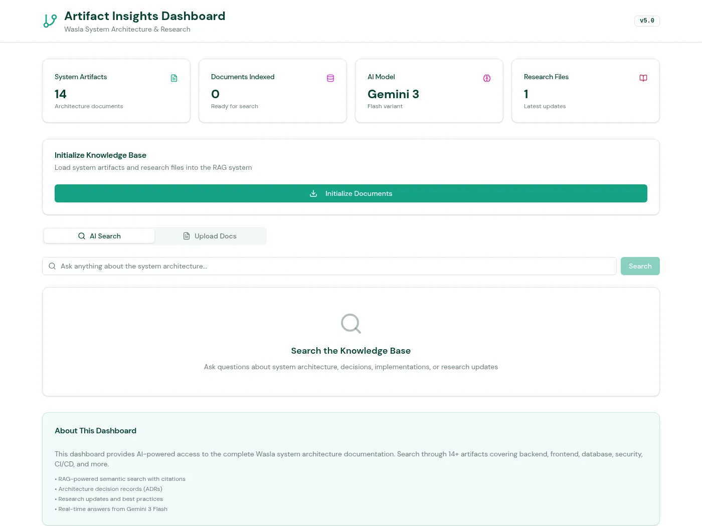 Artifact Insights Dashboard