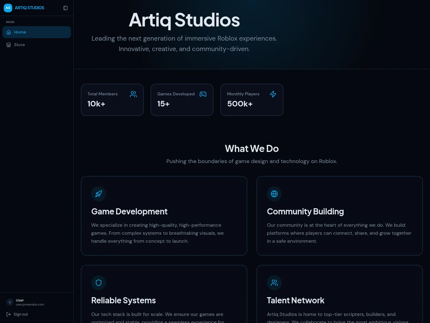 Artiq Studios InfoBoard