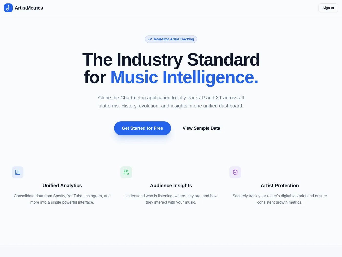 Artist Metrics Tracker