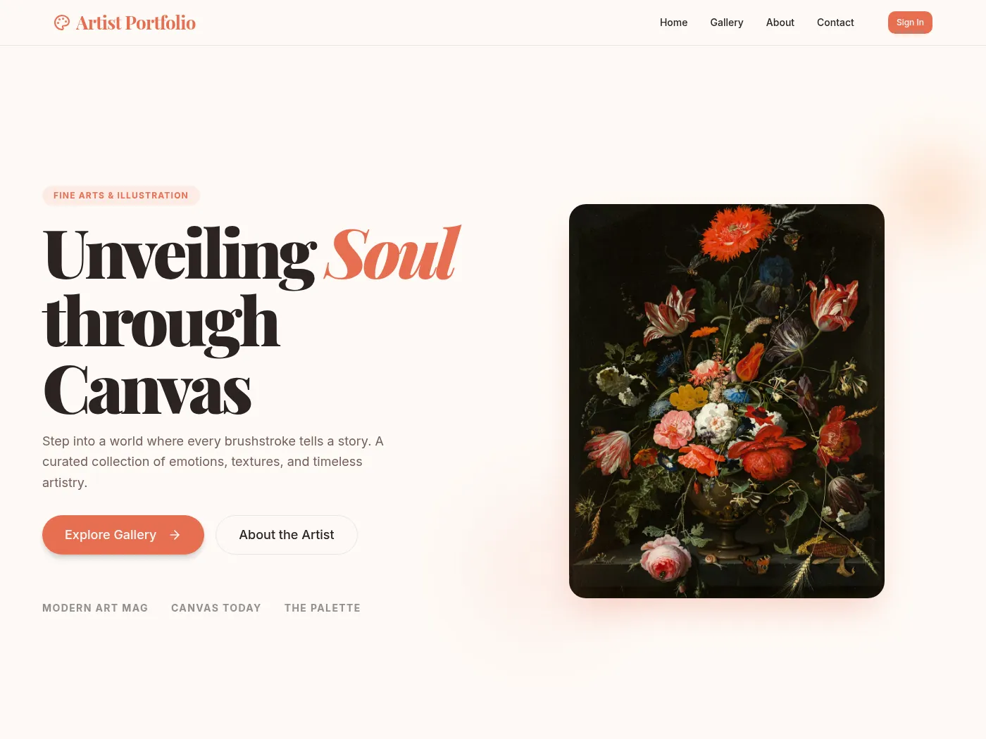 Artist Portfolio Hub