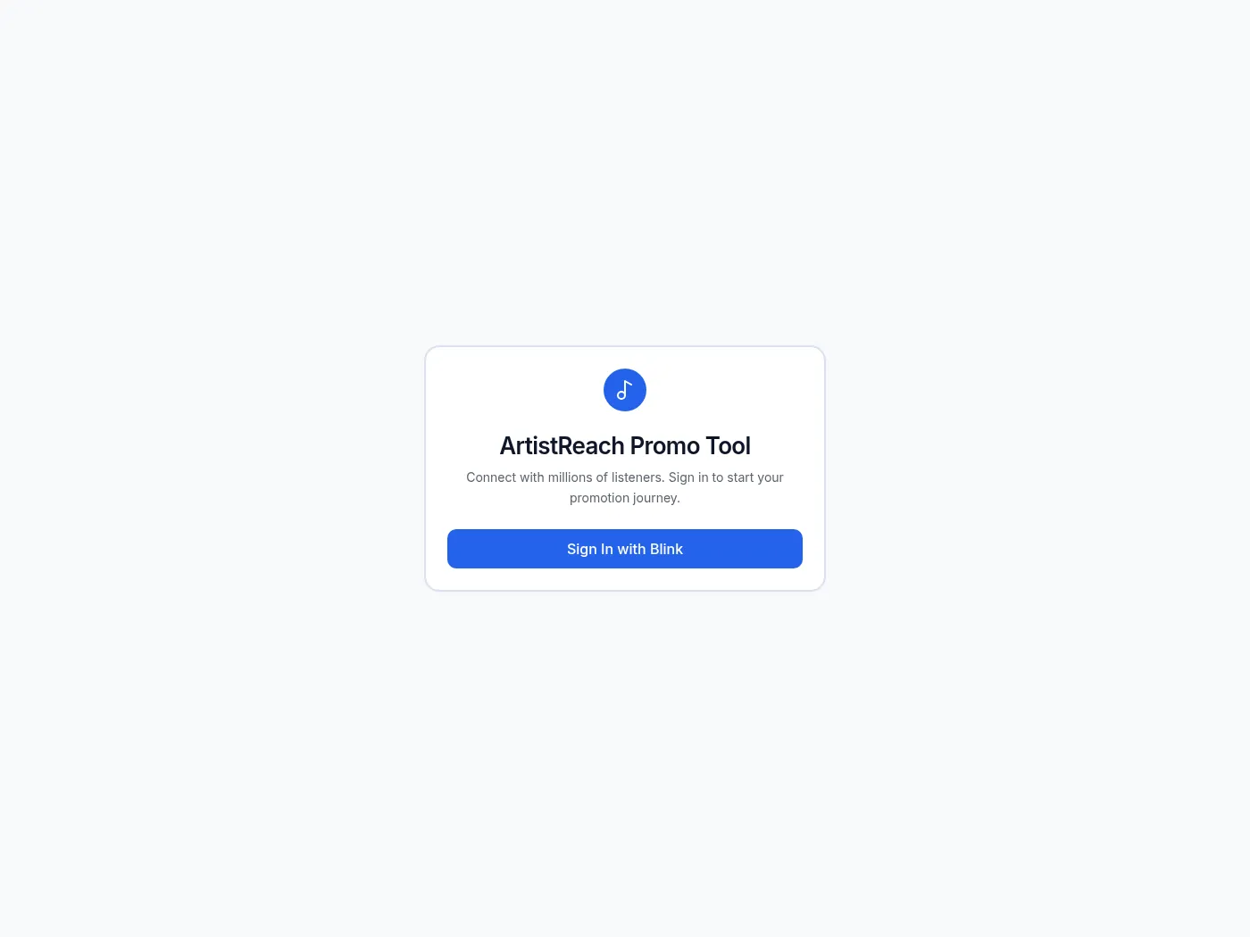 ArtistReach Promo Tool