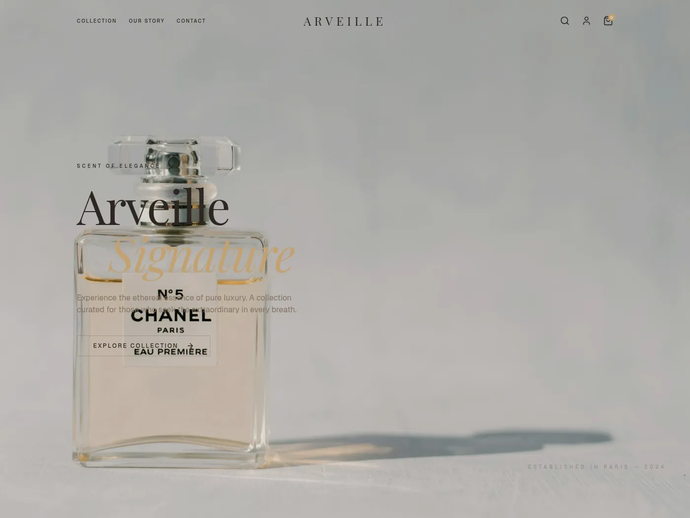 ARVEILLE Fragrances Site