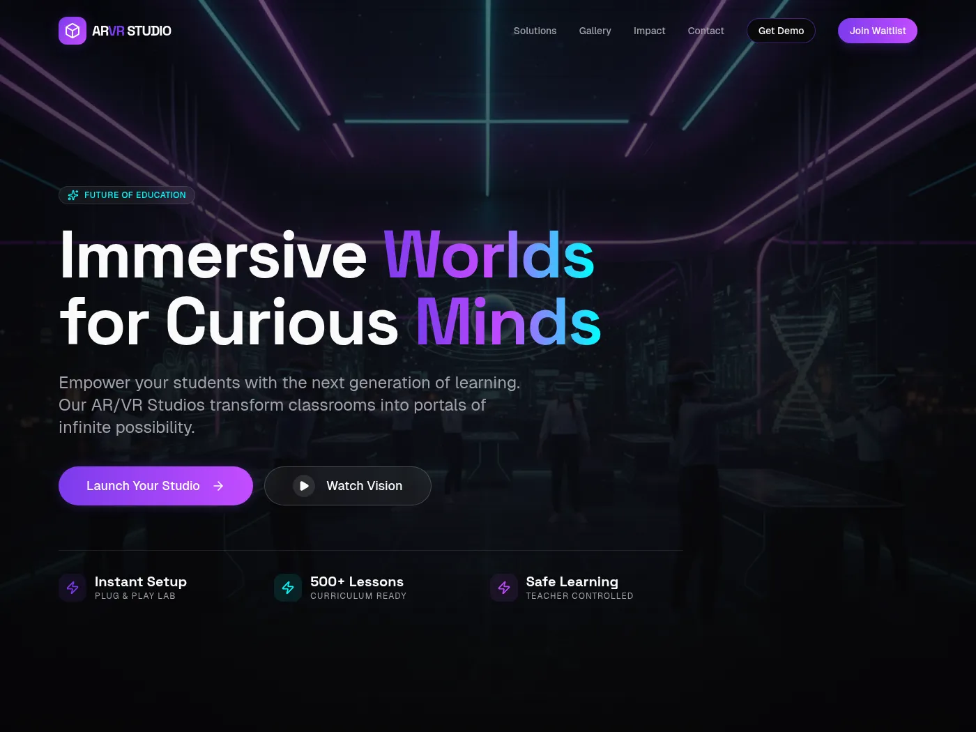 ARVR School Studio Page