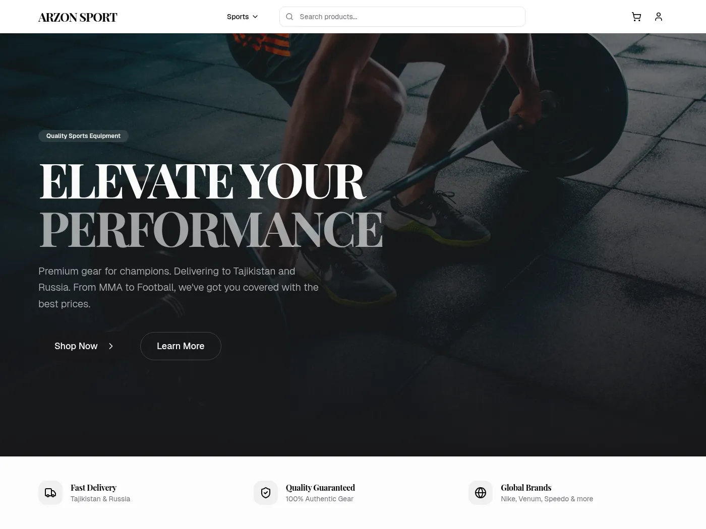 ARZON SPORT Delivery Site