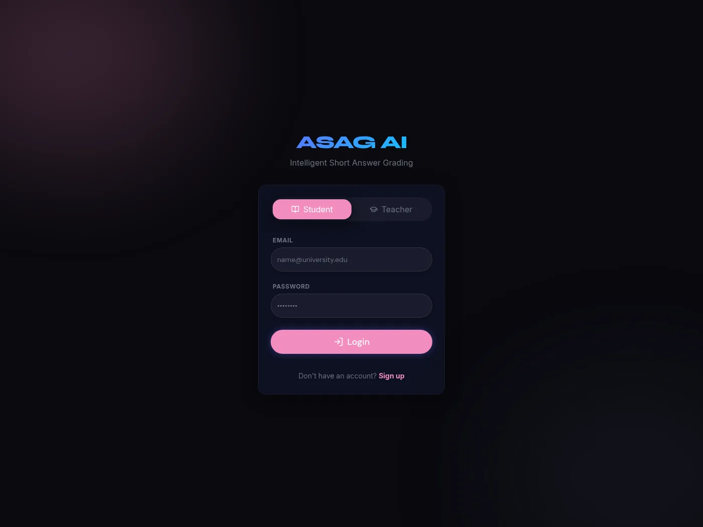 ASAG AI Grading Platform