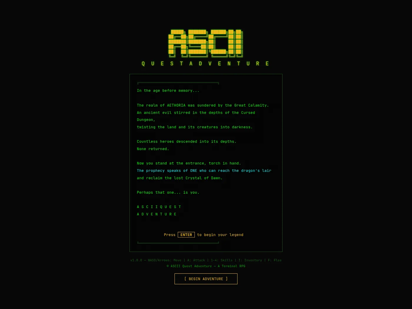 ASCII Quest Adventure