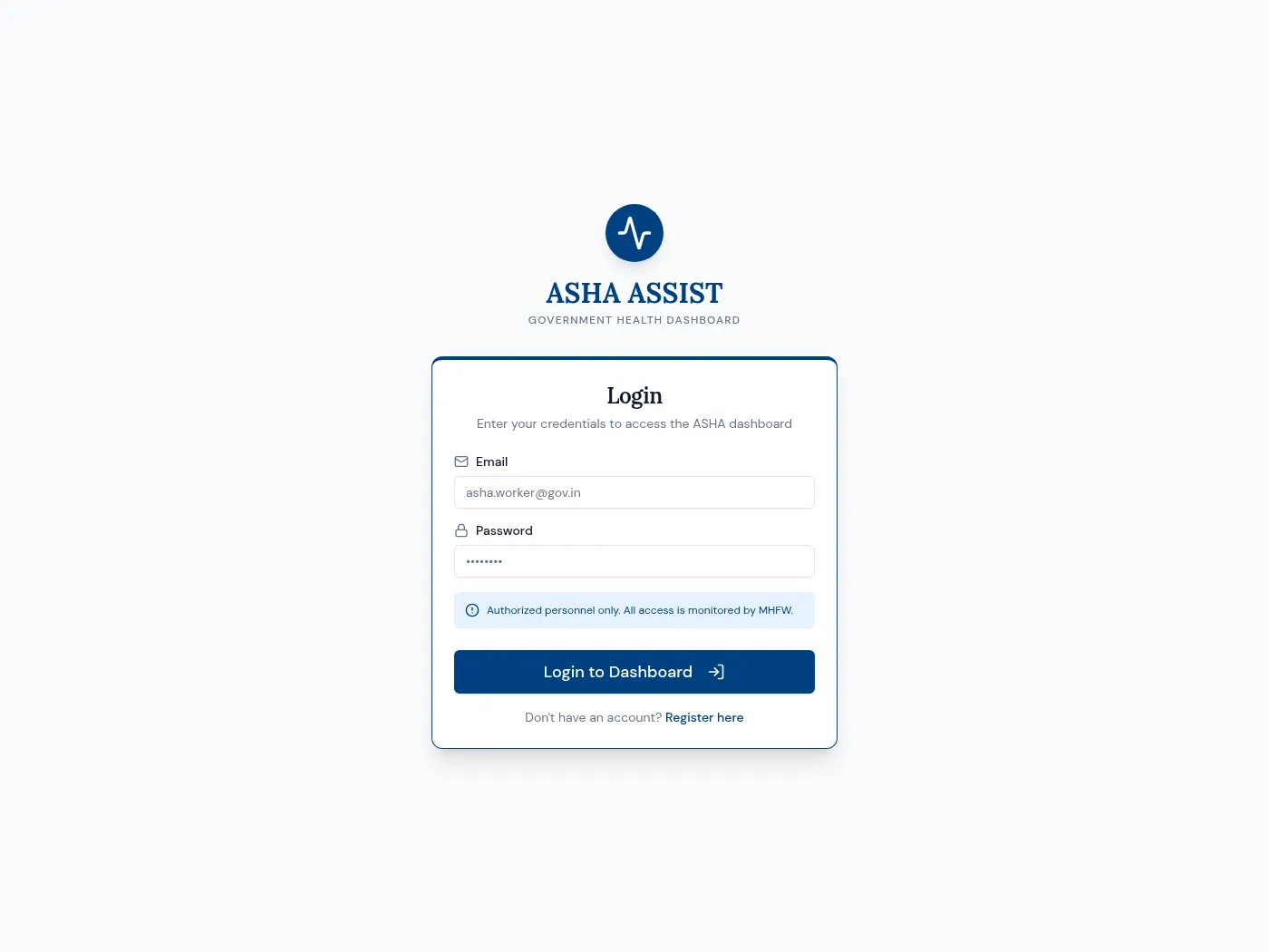 Asha Assist Dashboard