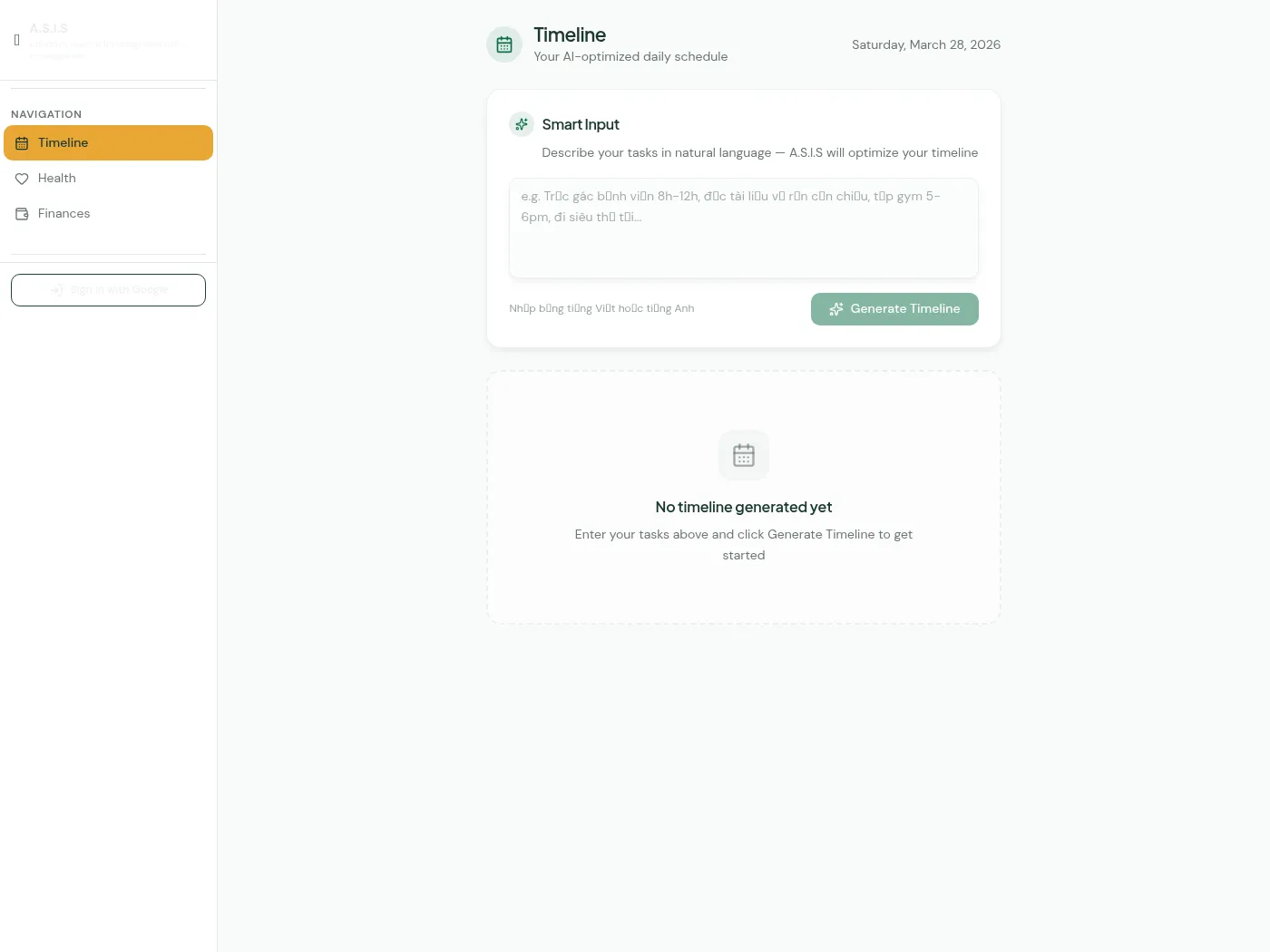 ASIS Web Dashboard
