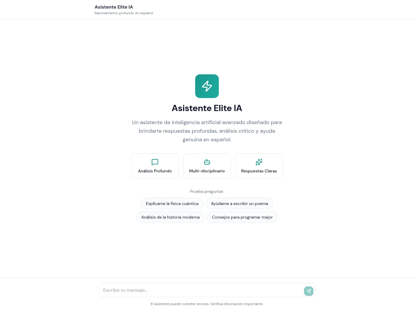 Asistente Elite IA Español