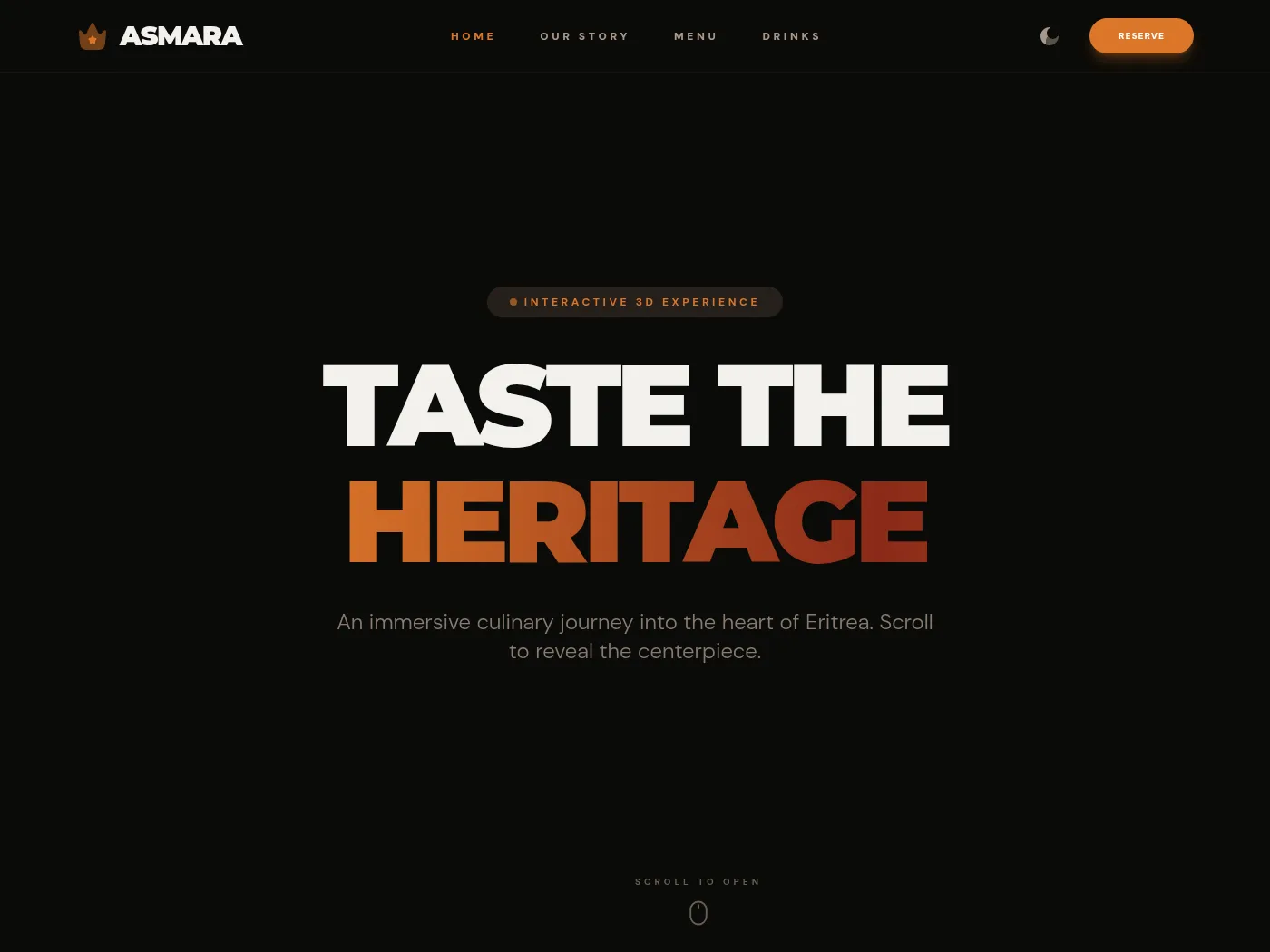 Asmara Restaurant 3D Experience
