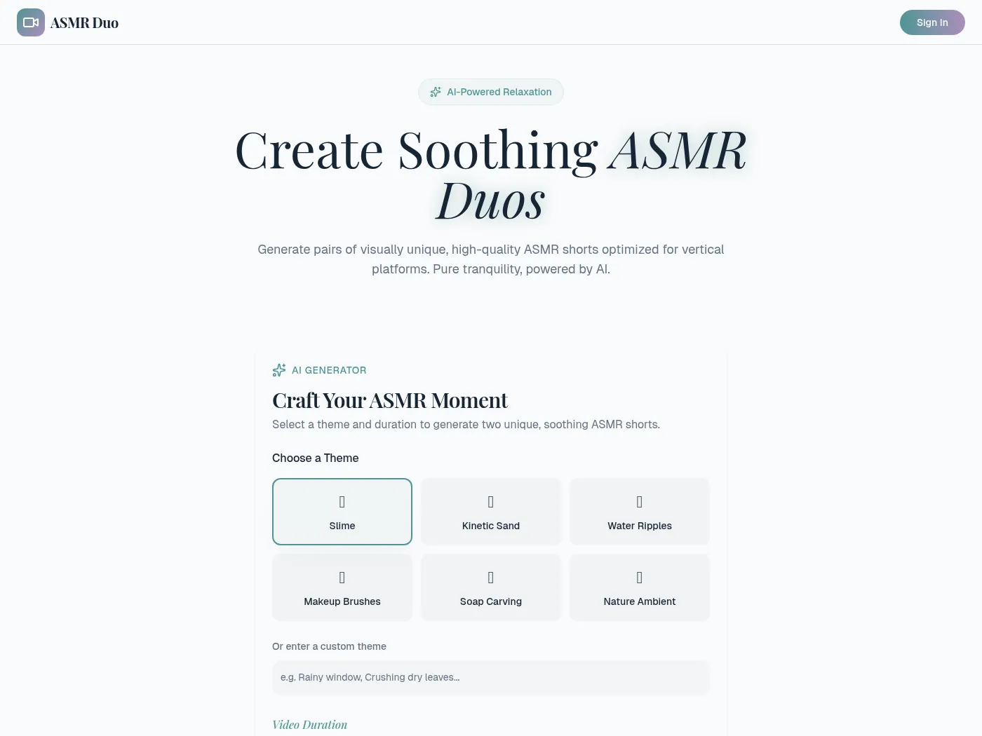 ASMR Duo Video Maker