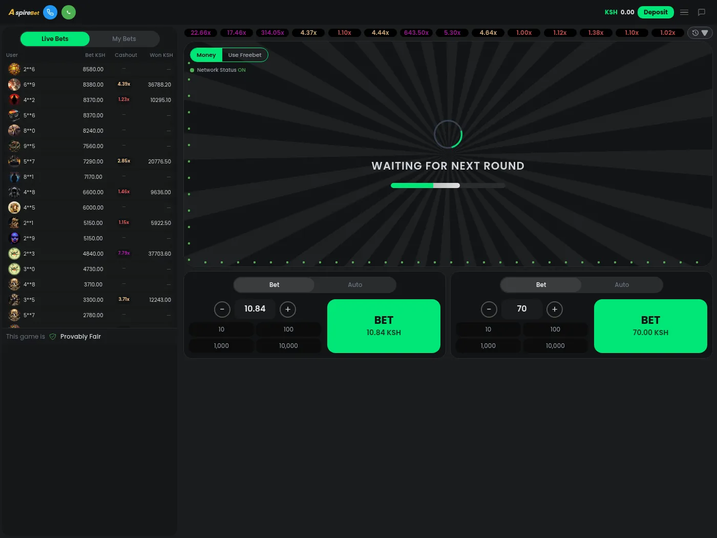 AspireBet Web Clone