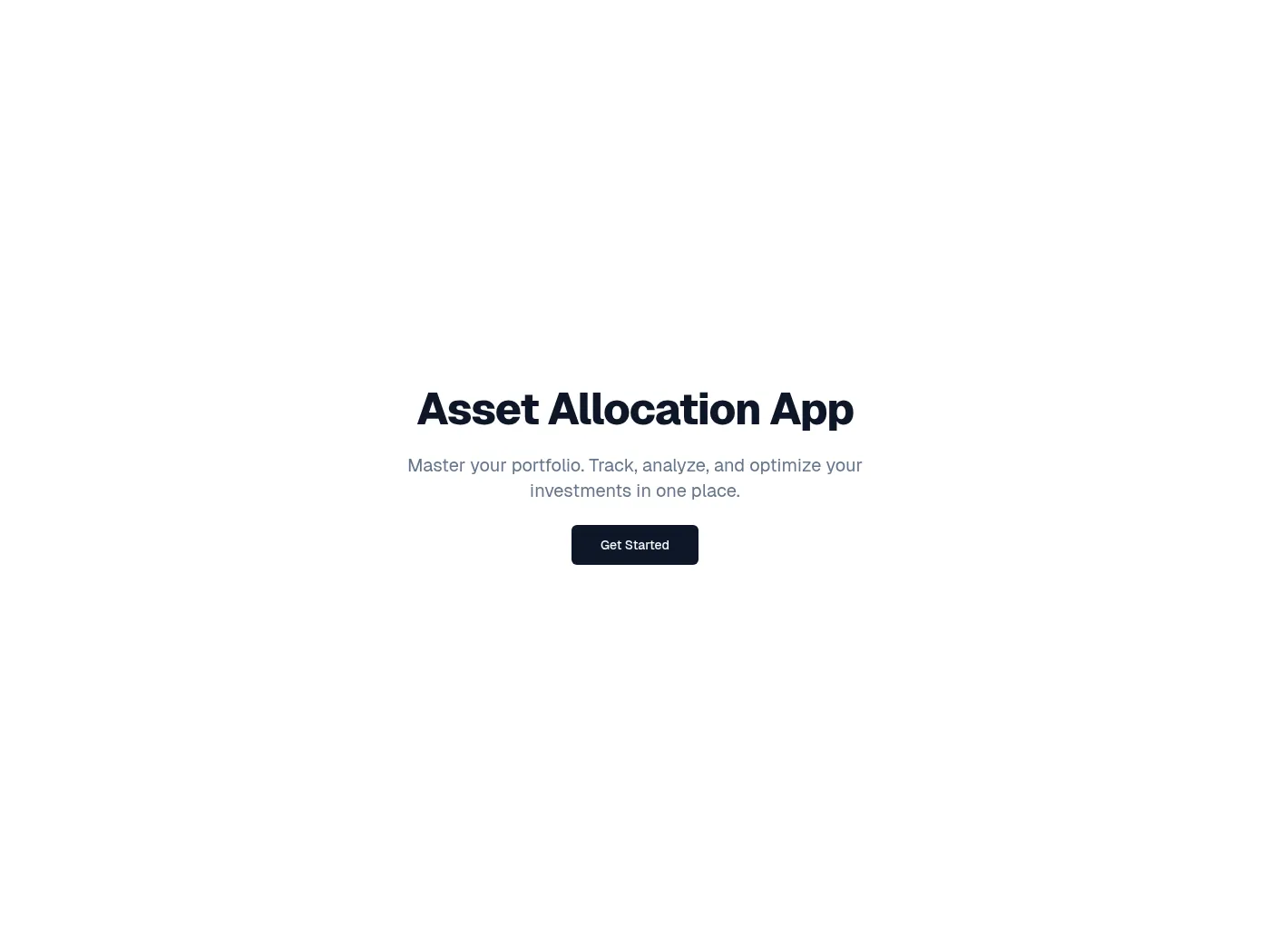 Asset Allocation App