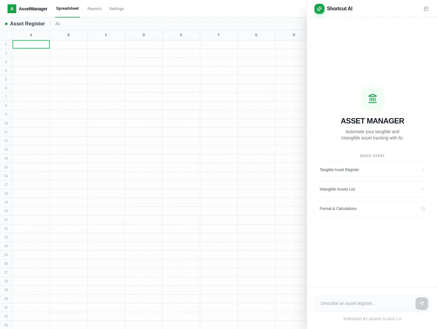 Asset Manager Excel