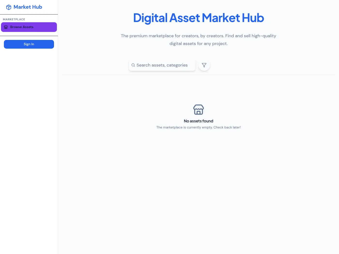Asset Market Hub
