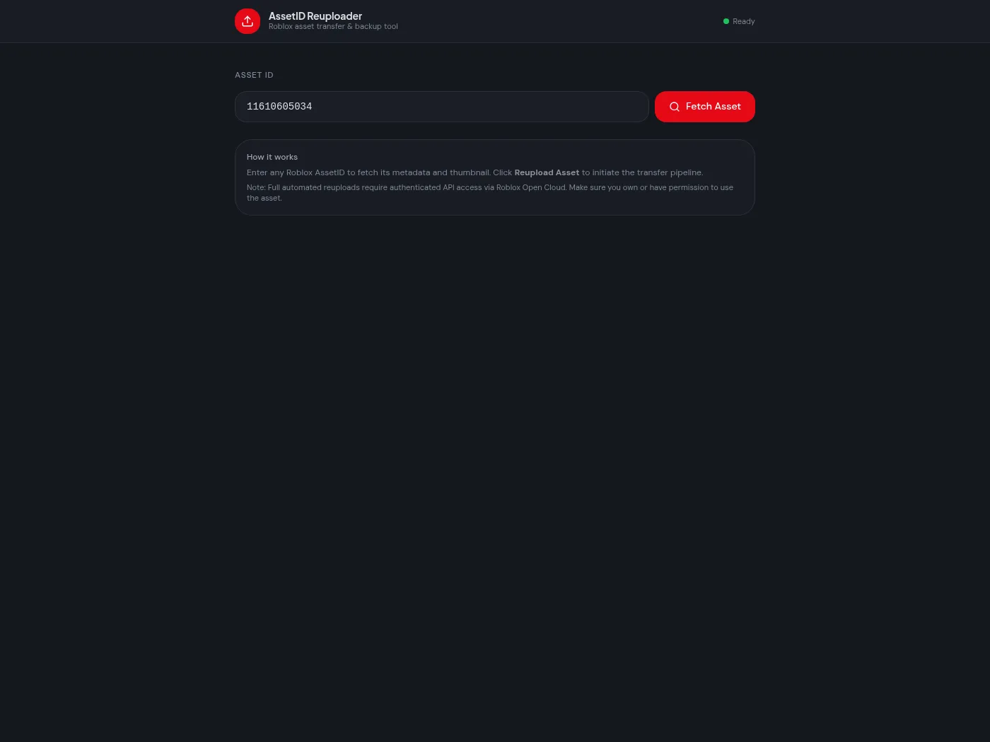 AssetID Reuploader