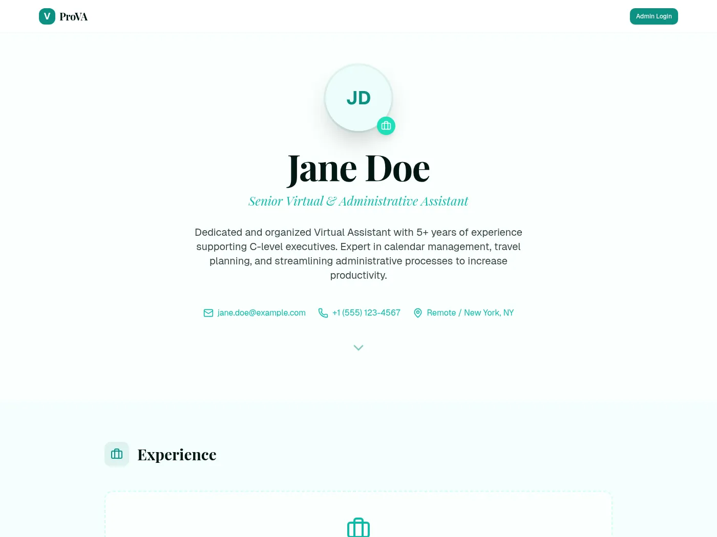 Virtual Assistant Resume