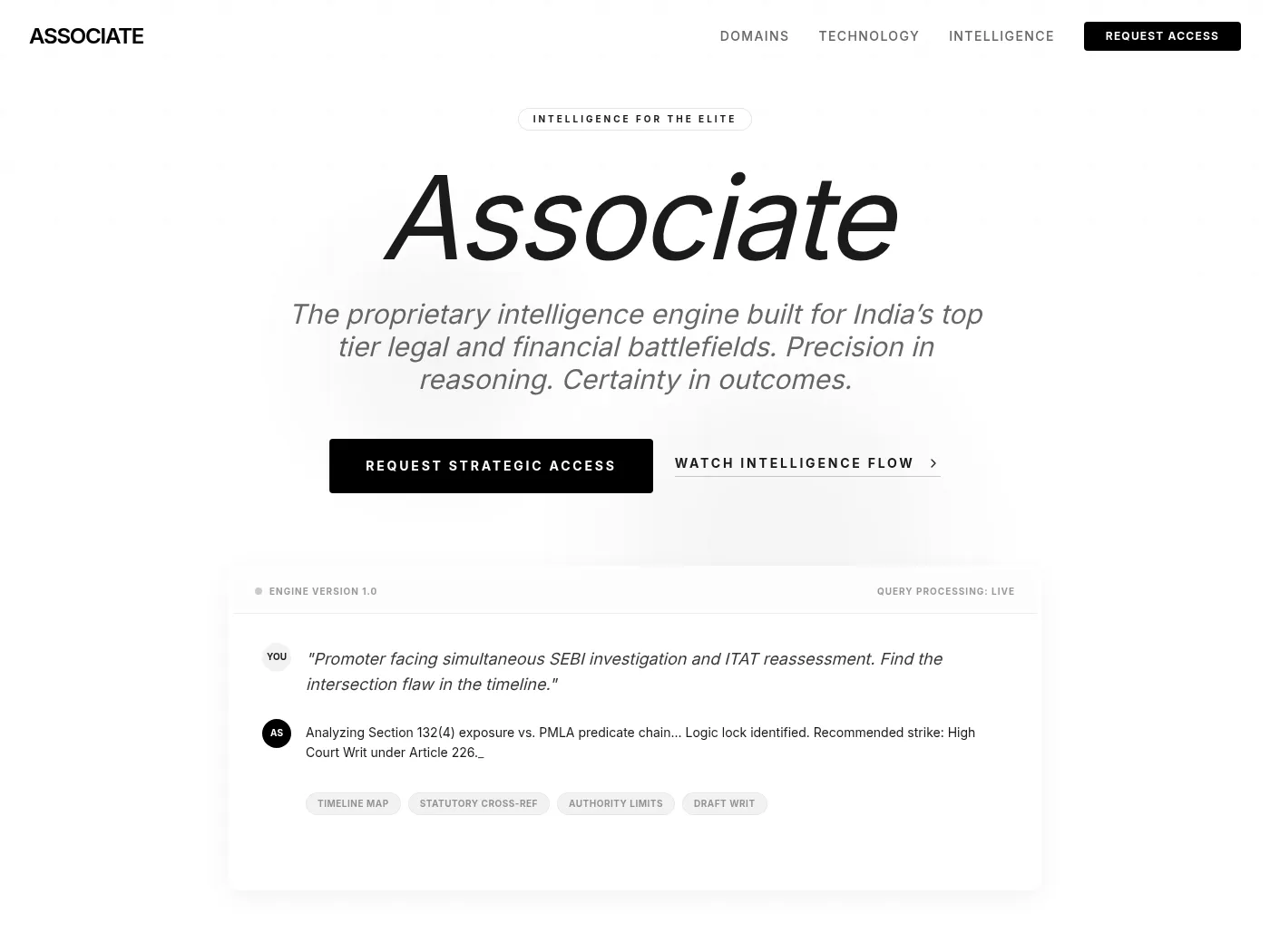 Associate AI Landing Page