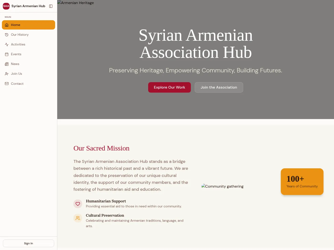 Syrian Armenian Association Hub