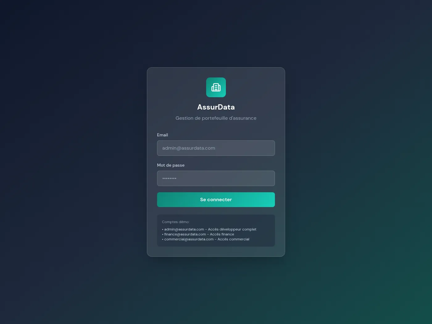AssurData Dashboard