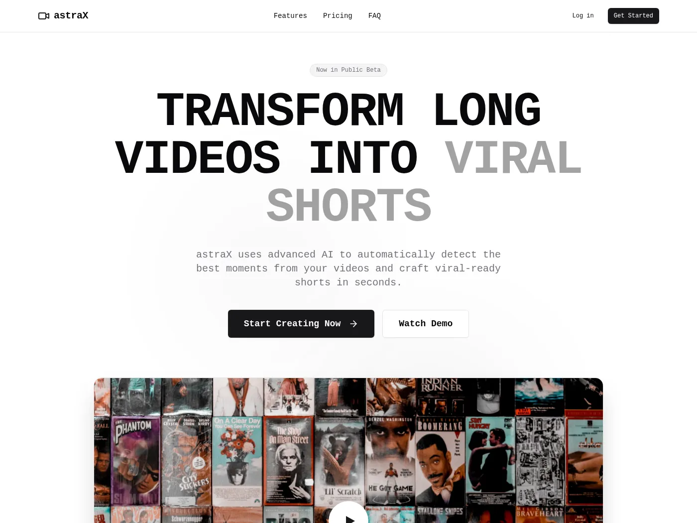 astraX AI Video Agent