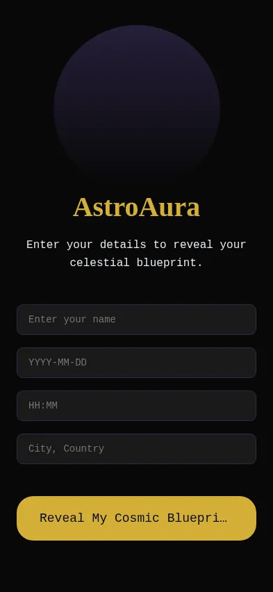 AstroAura Luxury Tarot App
