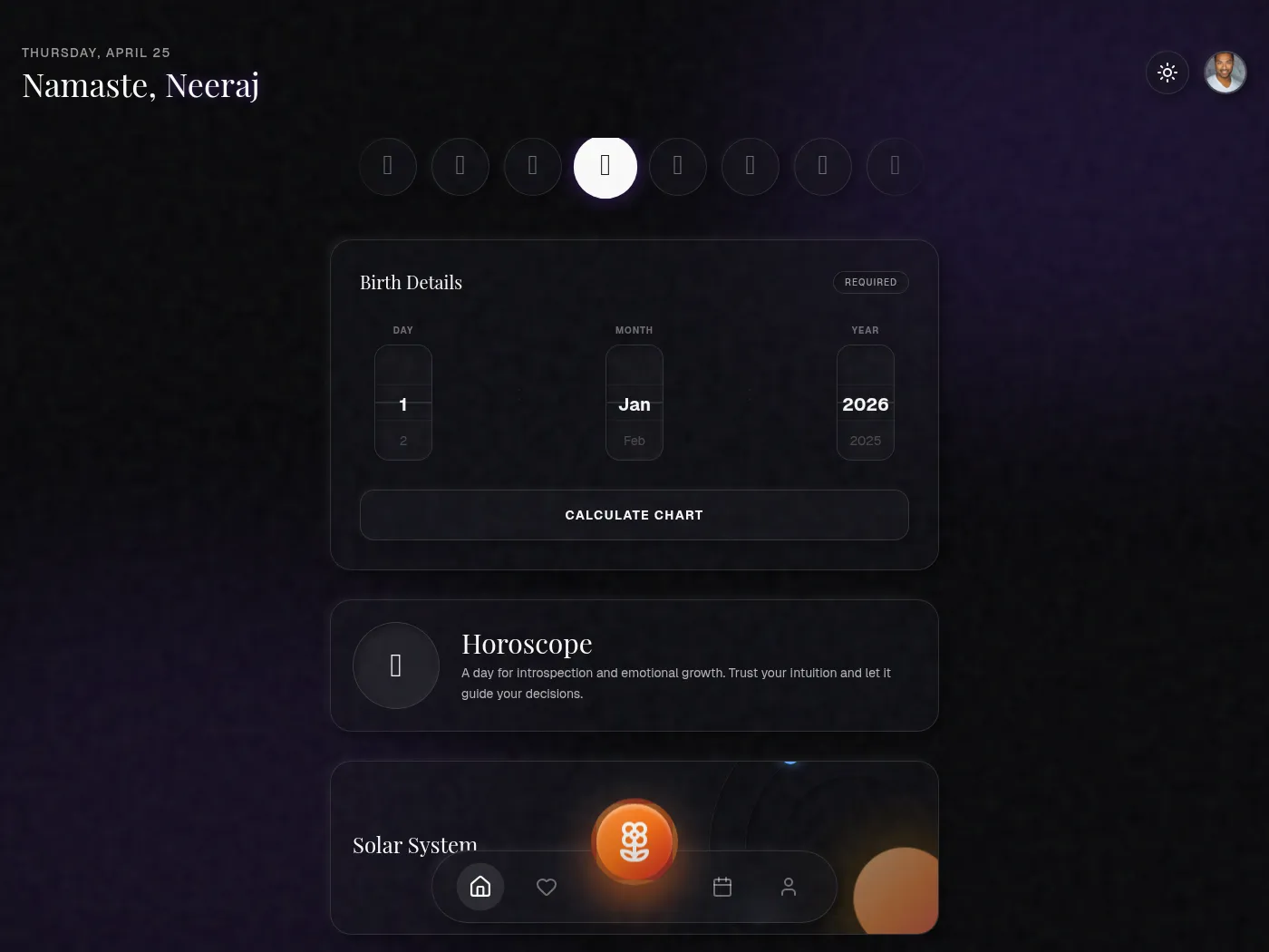 AstroGlow Wellness UI