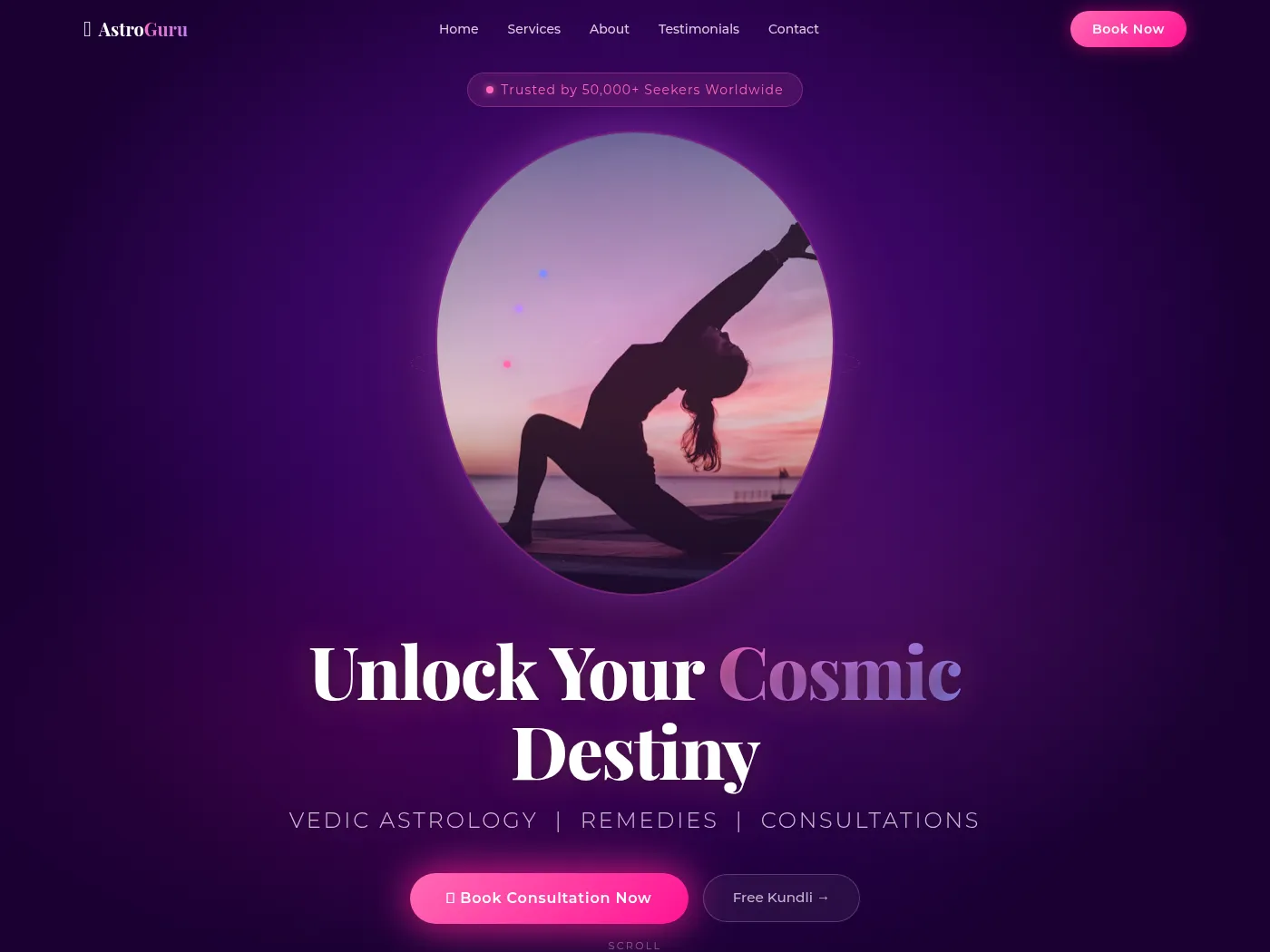 AstroGuru Landing Page