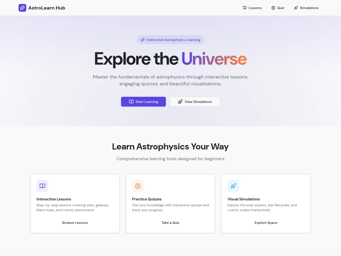 AstroLearn Hub