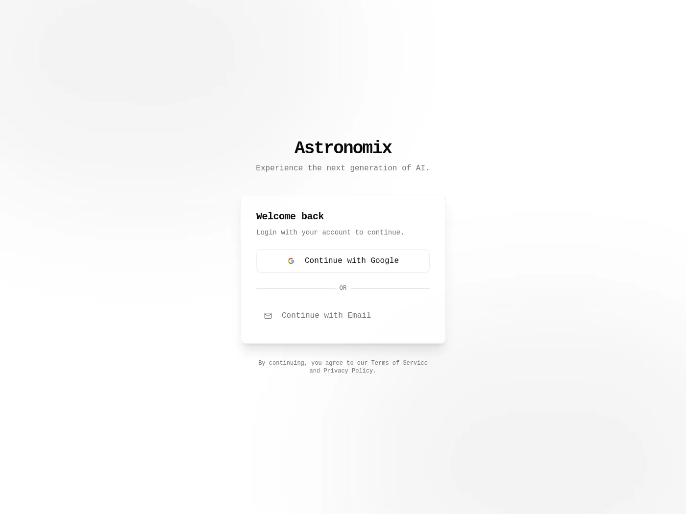 Astronomix AI Frontend